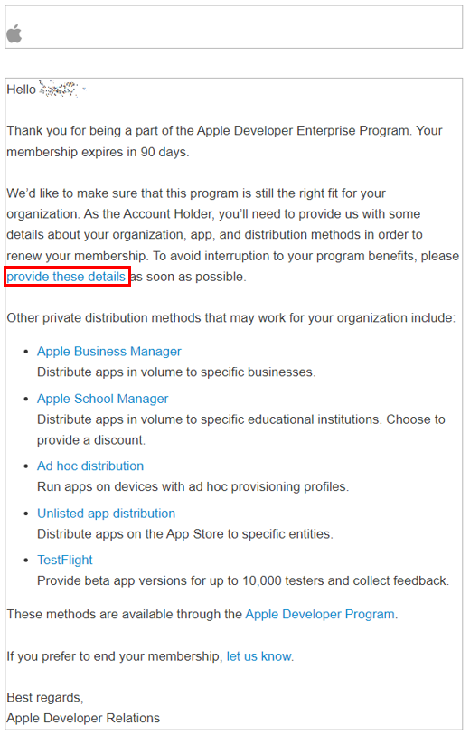 Apple Developer Enterprise Program 갱신 : 네이버 블로그