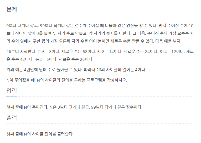 JAVA_더하기 사이클_BAEKJOON 1110 : 네이버 블로그