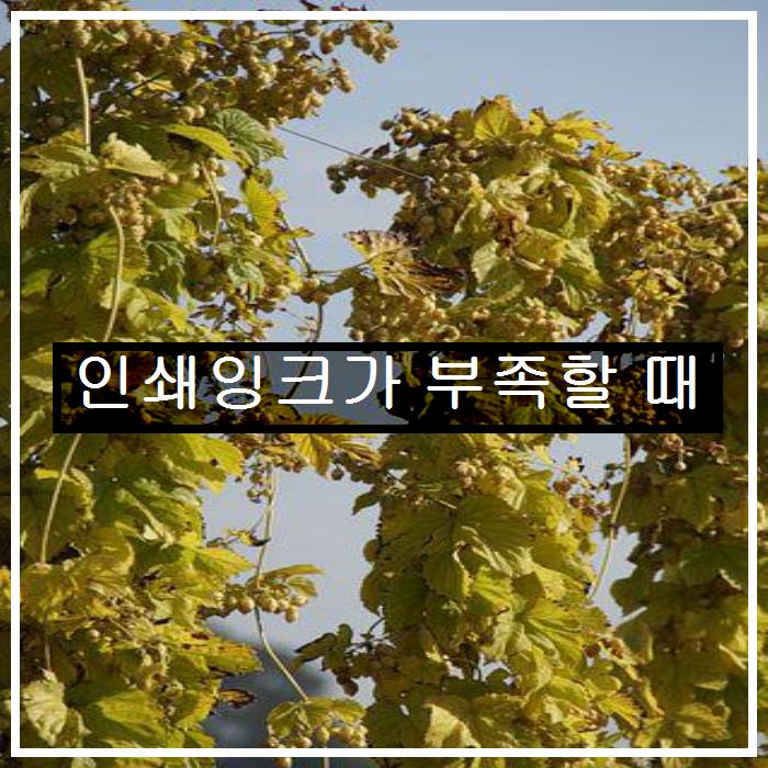 인쇄잉크가 부족할 때 출력 : 네이버 블로그