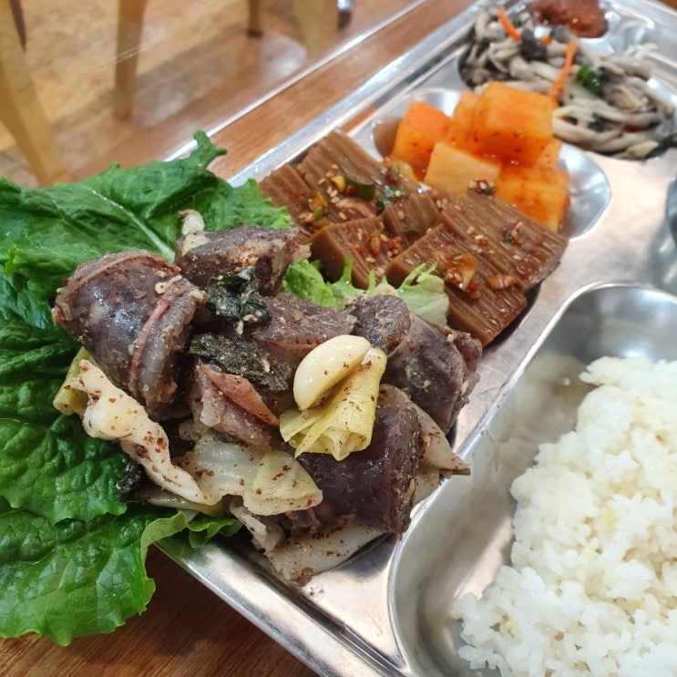 오늘 급식 백순대볶음쌈 도토리묵양념장 느타리버섯볶음 김치콩나물국 네이버 블로그