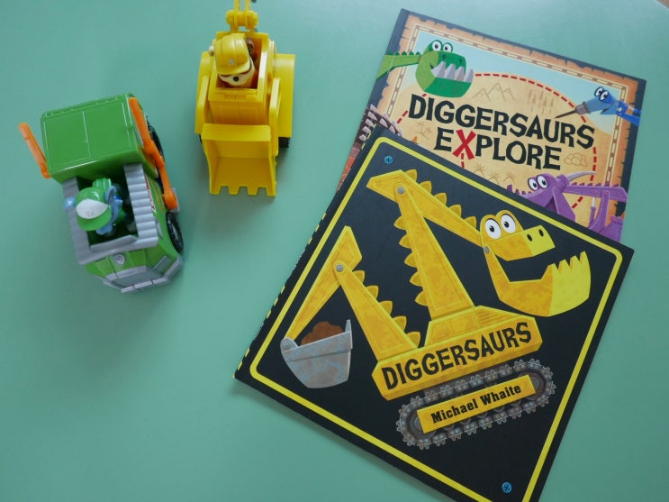 [아기독후감] 공룡파+중장비파 모두 모여랏! 힘센차사우르스 - Diggersaurs / Diggersaurs explore ...