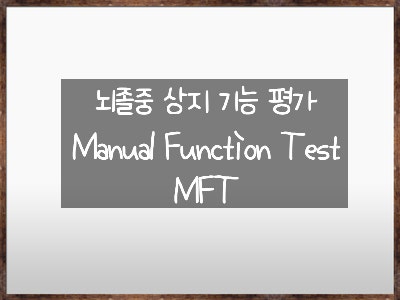 뇌졸중 상지 기능 평가 (Manual Function Test, MFT) : 네이버 블로그