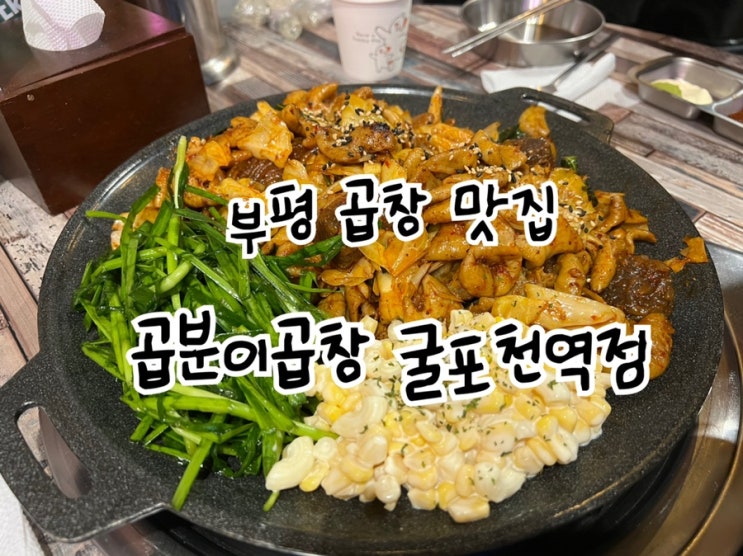 인천 부평 굴포천역 곱창 맛집 곱분이곱창 굴포천역점 순대곱창 찐후기 네이버 블로그