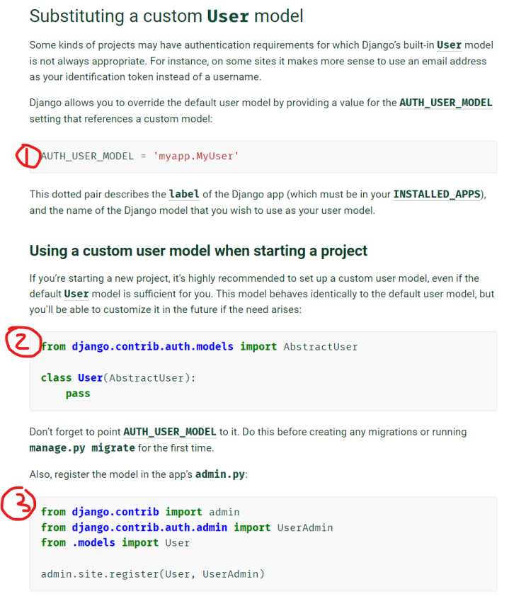 [django] 커스텀 유저, Substituting a custom User model : 네이버 블로그