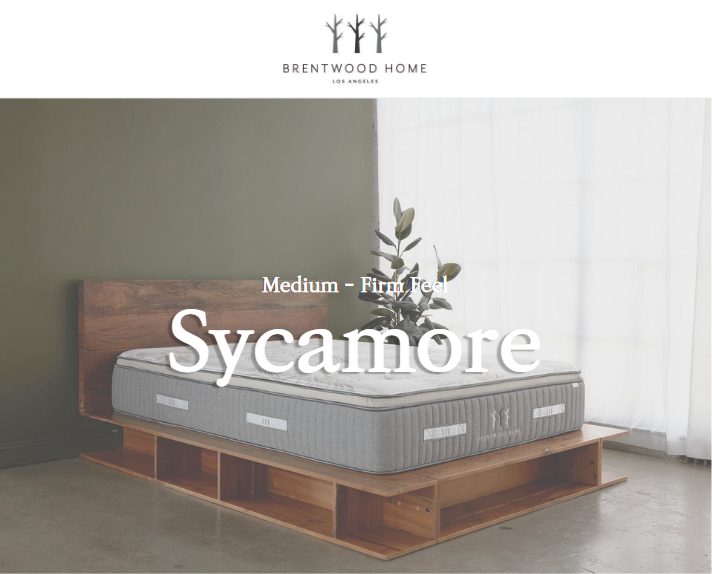 친환경 럭셔리 수입매트리스 천연라텍스 메모리폼매트리스 브랜트우드홈 시카모어(Brentwood Home Sycamore) 호텔침대 ...