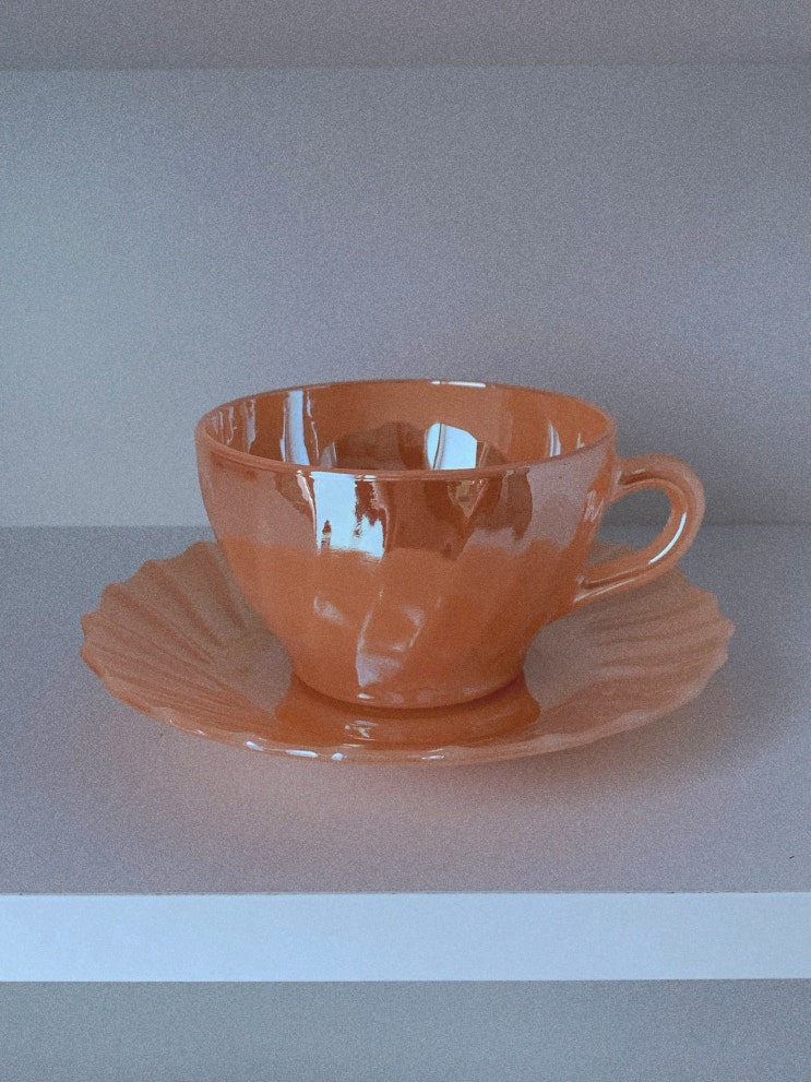 Termocrisa peach shell cup&saucer : 네이버 블로그