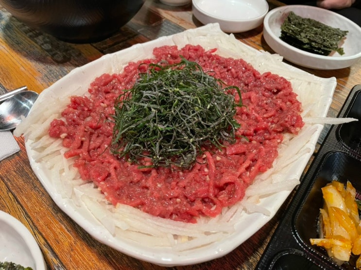 부산 사상 맛집술집 1등급 한우 육전육회가 끝내주는 맹여사육전육회” 사상본점 네이버 블로그