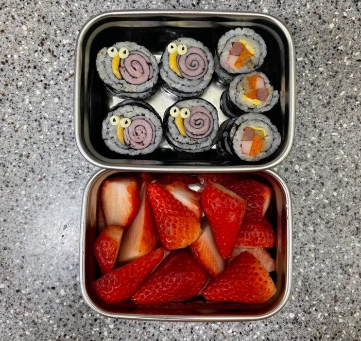 어린이집 유치원 소풍 도시락 싸기 아이들이 좋아하는 달팽이김밥 And 꼬마김밥 만들기 네이버 블로그