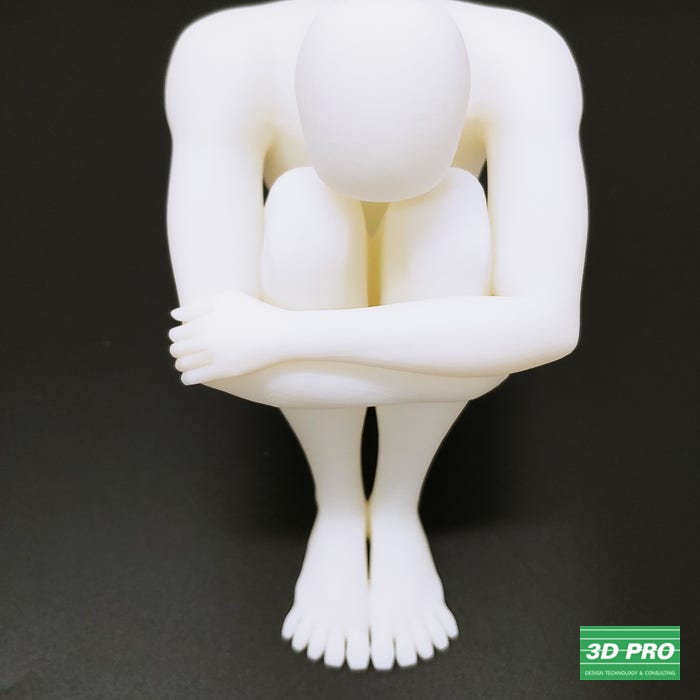 3d프린팅으로 인물 좌상 출력물제작 3d 프린터 시제품 출력대학생 졸업작품 Sla 레이저 방식abs Like 레진 소재