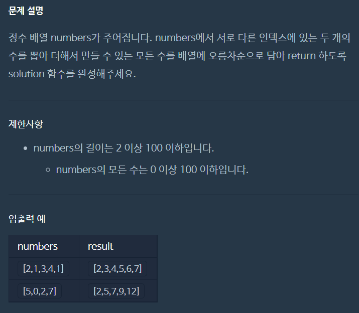 [프로그래머스] LV1. C언어_두 개 뽑아서 더하기 : 네이버 블로그