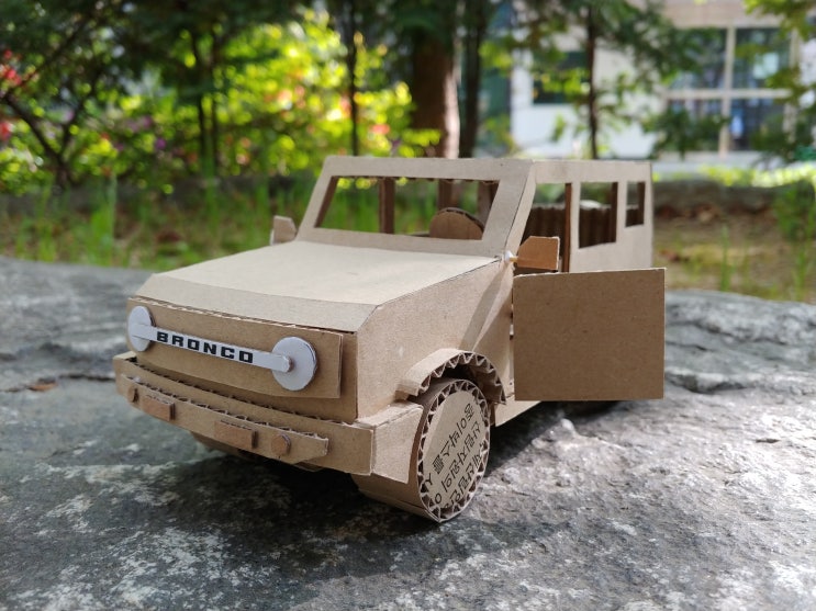 박스로 만드는 포드 브롱코｜도어가 열리는 업사이클링 박스카, Ford Bronco(How to make a cardboard ...