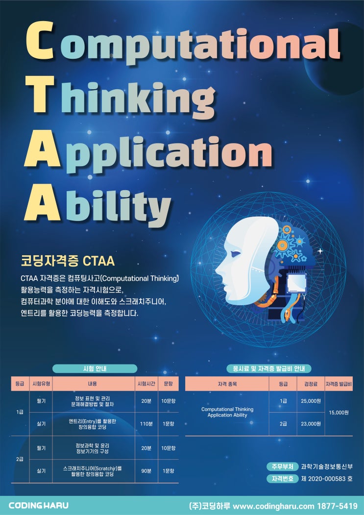 코딩자격증 'CTAA' 컴퓨팅사고능력 자격증이란? : 네이버 블로그