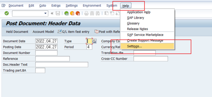 SAP Help 화면 세팅 : 네이버 블로그