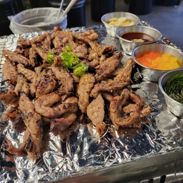 발산 술집 발산역포차 신세계포차 닭목살 소금구이 2인분 파김치왕짜파게티 네이버 블로그