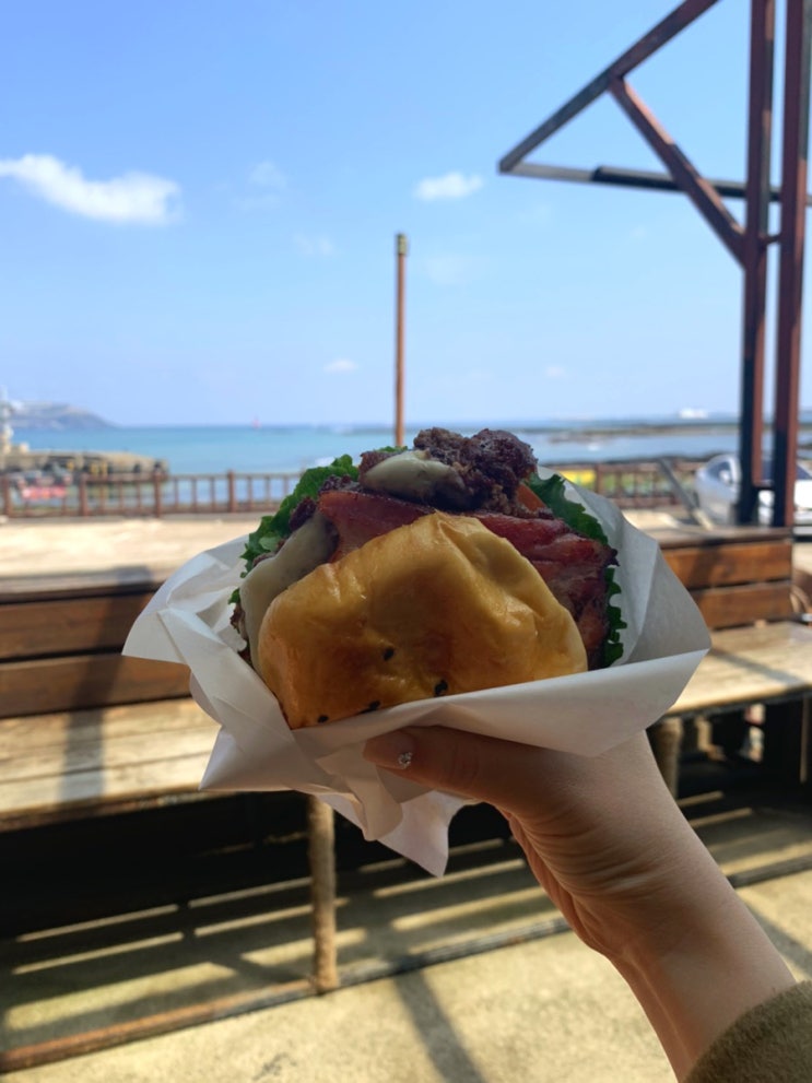 제주 맛집 제주 성산 맛집 스테이지하우스성산일출봉이 보이는 수제버거 맛집 추천 네이버 블로그