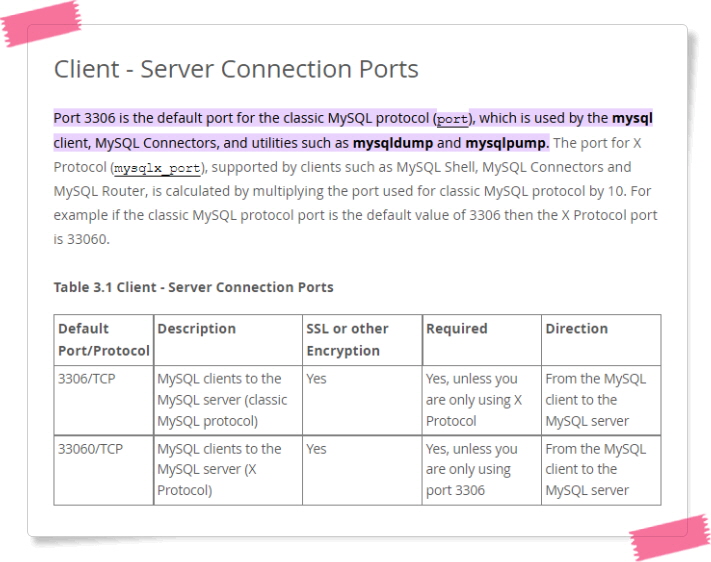 Mysql TCP/IP 기본 포트 번호는 3306 / X프토로콜에서는 33060 : 네이버 블로그