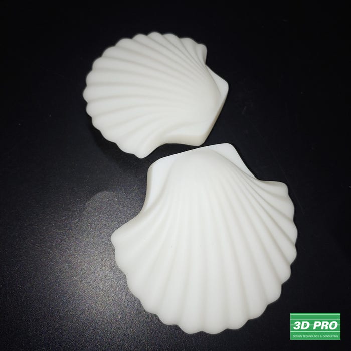 3d프린팅으로 조개 모양 출력물제작 3d 프린터 시제품 출력대학생 졸업작품 Sla 레이저 방식abs Like 레진 소재