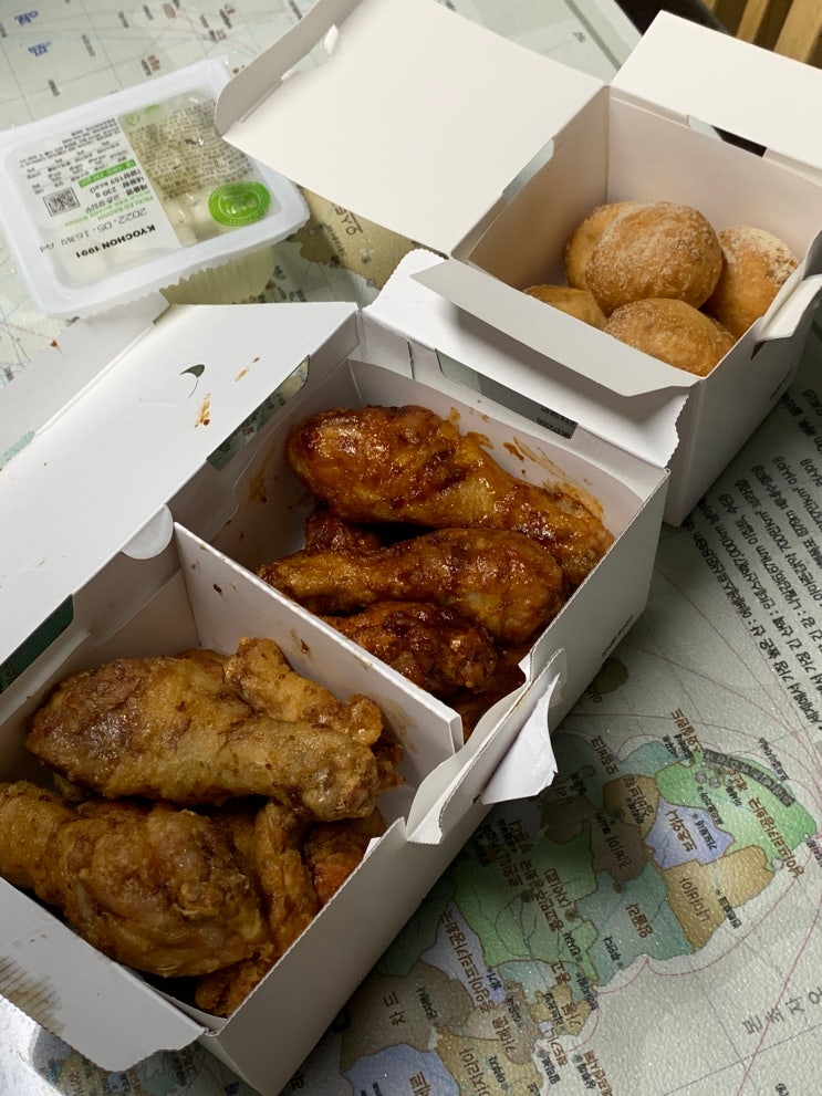 석계 치킨집 교촌치킨에서 콤보반반 포장해서 먹기기프티콘 메뉴변경 네이버 블로그