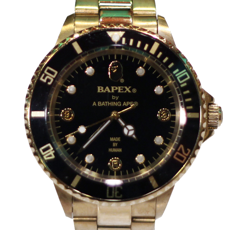 [SOLD OUT] BAPE "BAPEX" NFS 限定 BIG FACE Gold Watch / 베이프 "베이펙스" NFS 한정 ...