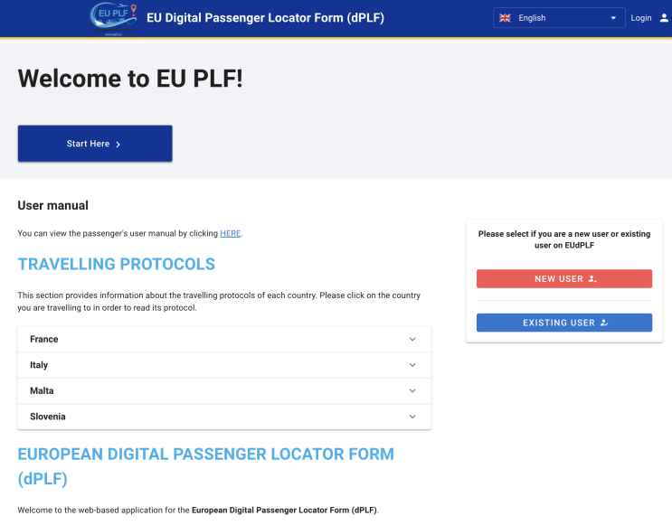 프랑스, 몰타, 슬로베니아 입국 필수 서류 "dPLF (EU digital Passenger Locator Form ...