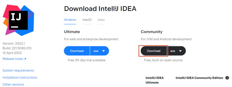 intelliJ 무료버전 설치 - 윈도우, Free& built on open source : 네이버 블로그