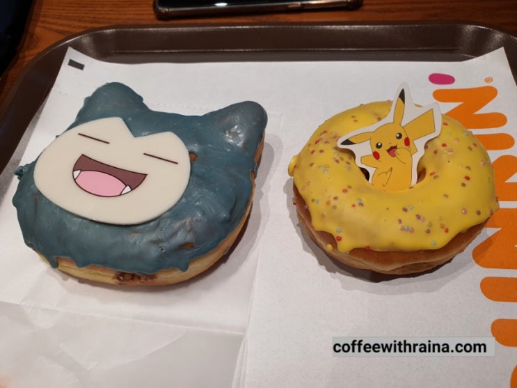 던킨도너츠 포켓몬스터빵 피카츄옐로우링 배고픈 잠만보 고오스초코링 맛은 네이버 블로그