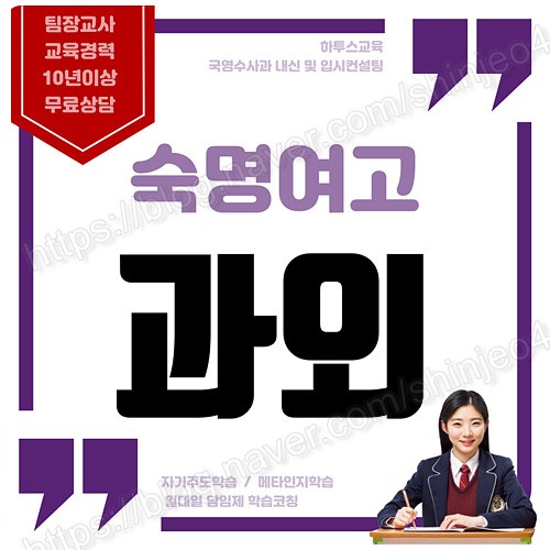 숙명여고 국어 수학 영어 내신관리 과탐 사탐 전문 여선생님 네이버 블로그