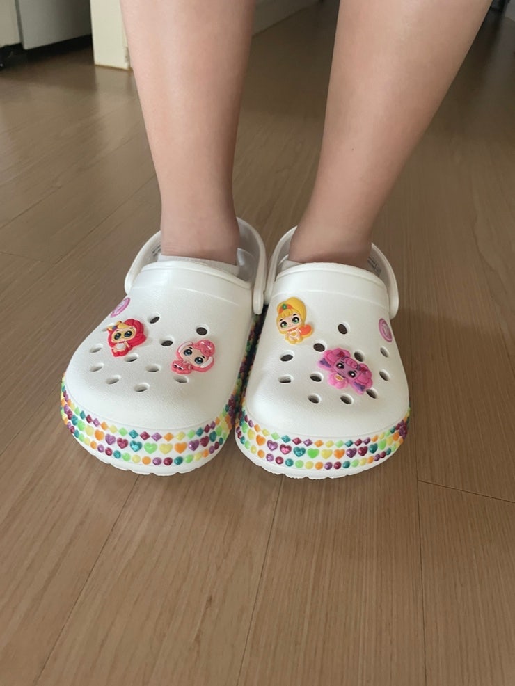 크록스 키즈 (젬 밴드 클로그 k 207605-100) 200사이즈 구입 리뷰 : 네이버 블로그