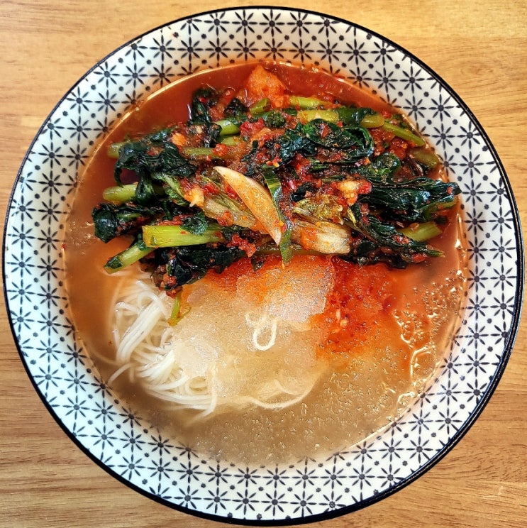사남매 아빠의 열무김치말이국수 간단하게 만드는법 시원한 살얼음 냉면육수 면요리 여름음식 레시피 네이버 블로그