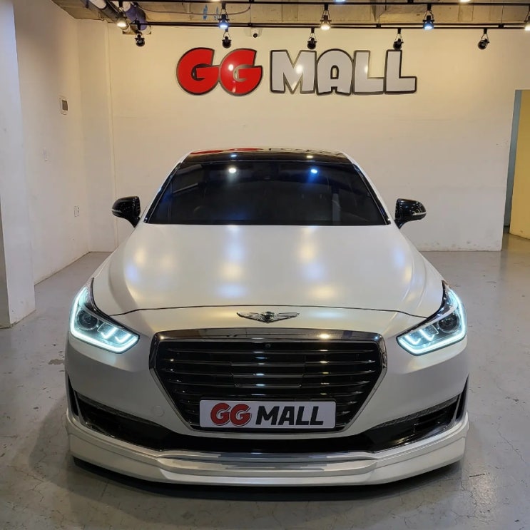 제네시스 EQ900 골드 펄 사틴화이트 전체랩핑 시공 : 네이버 블로그