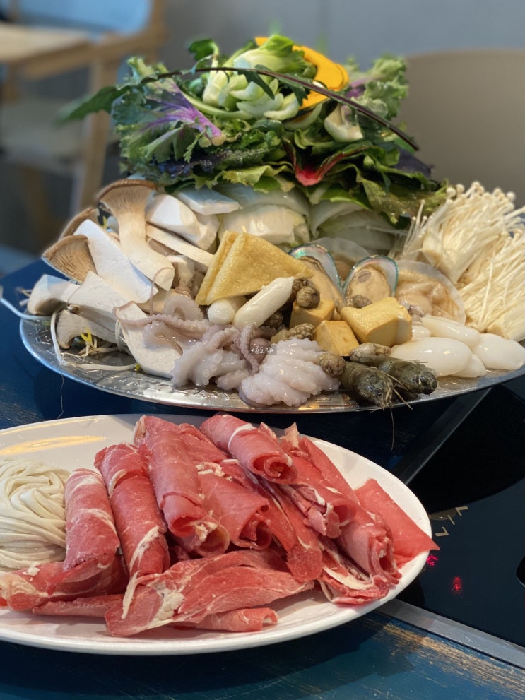 강릉맛집 봉창이해물샤브칼국수 메뉴판 초당동 순두부 말고 강릉해물샤브샤브 칼국수 맛집 강릉여행🌊 네이버 블로그