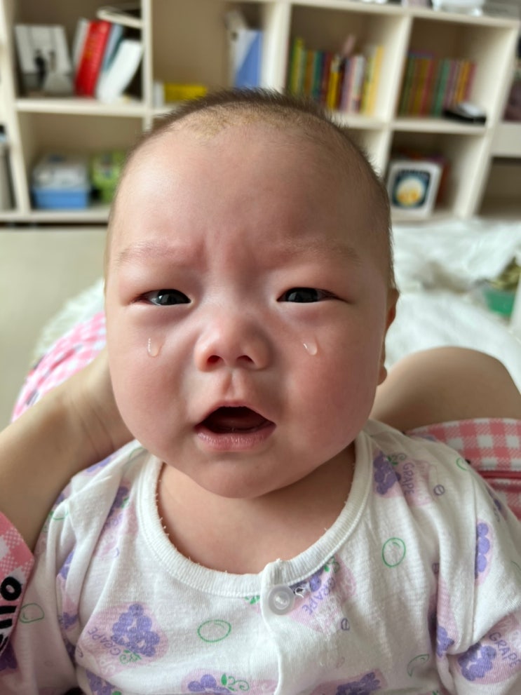 육아일기 140~150일 4개월 원더윅스 꿈수 실패 배밀이 준비 낯가림 모윰 치발기 교정 100일 견인반응