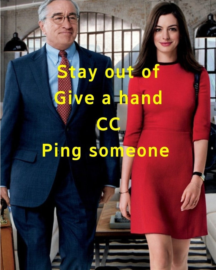 영화 인턴 대본 영어 공부 [ stay out of, give a hand, cc, ping someone] : 네이버 블로그