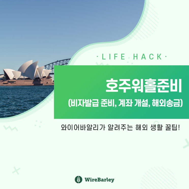 호주워홀준비 비자발급 준비 계좌 개설 해외송금 네이버 블로그