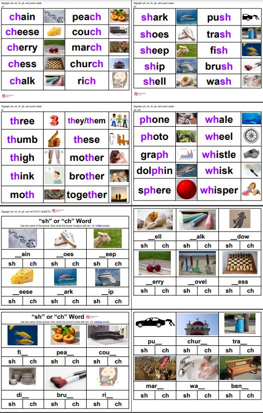 CONSONANT DIGRAPH 활동지 (sh, ph, ch, th,wh) : 네이버 블로그