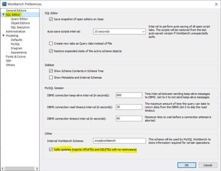 [MySQL] Error Code: 1175. You are using safe update mode and you tried ...