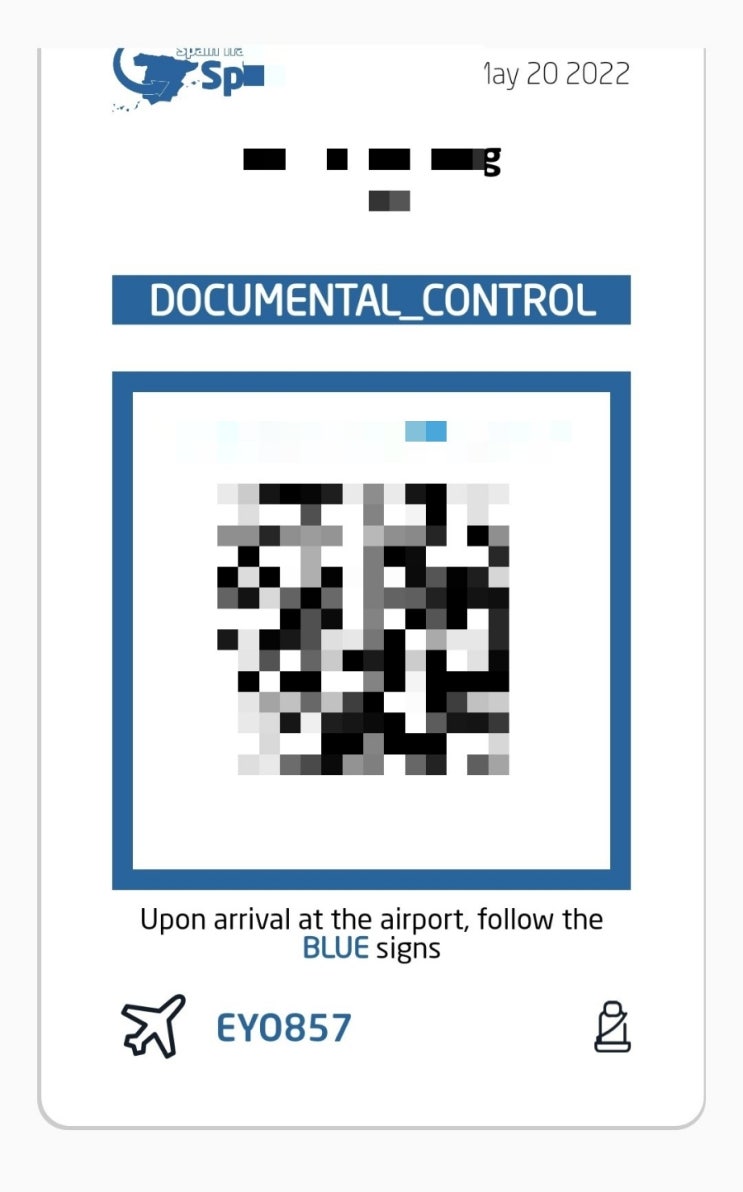 스페인 입국 준비사항(1편-SPTH QR코드) : 네이버 블로그