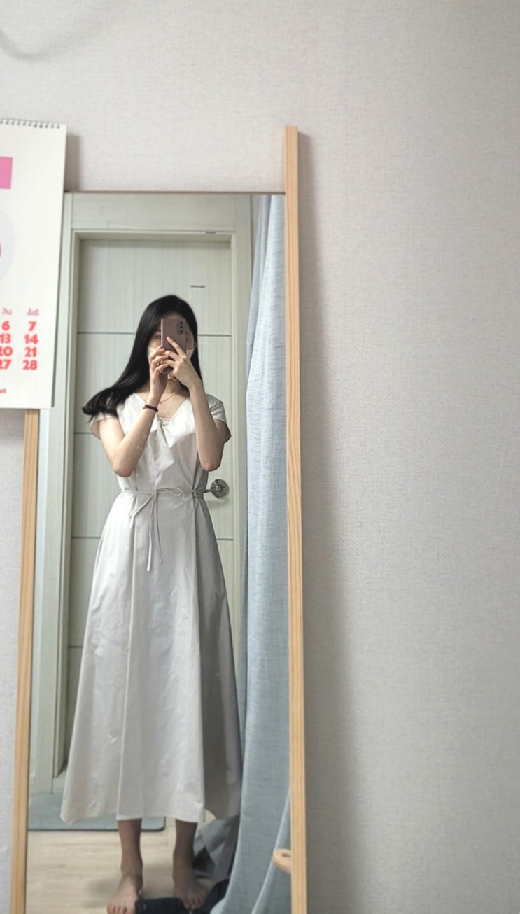 시에sie 이클립스 하프 슬리브드레스 S 크림베이지 대만족💓 네이버 블로그