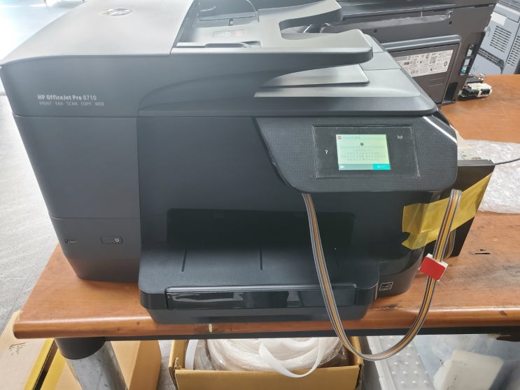HP 8710 카트리지 칩 문제 수리 후기, 무칩 작업 : 네이버 블로그