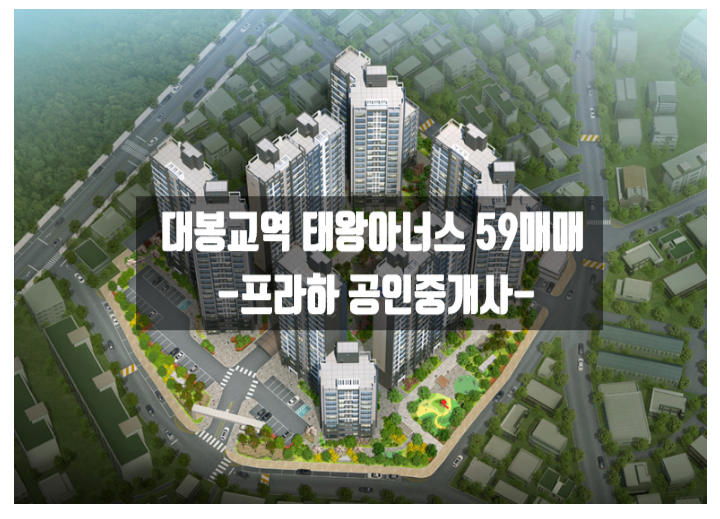 프라하공인중개사 대구 대봉교역태왕아너스 59타입 분양권 매매 네이버 블로그