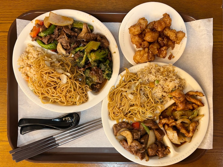 Ifc몰 미국식 중식 맛집 판다익스프레스오렌지치킨 차우멘 브로콜리비프 서로인스테이크 그릴드데리야끼치킨 볶음밥