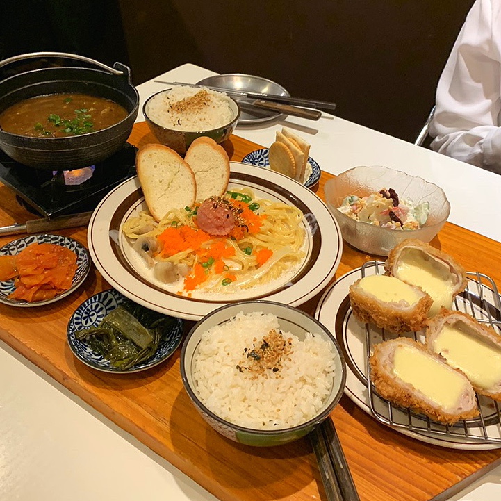 영등포 타임스퀘어 맛집 토끼정 골고루 맛 볼 수 있는 파스타 토끼 밥상 세트메뉴 명란크림파스타 바몬드카레 치즈돈까스