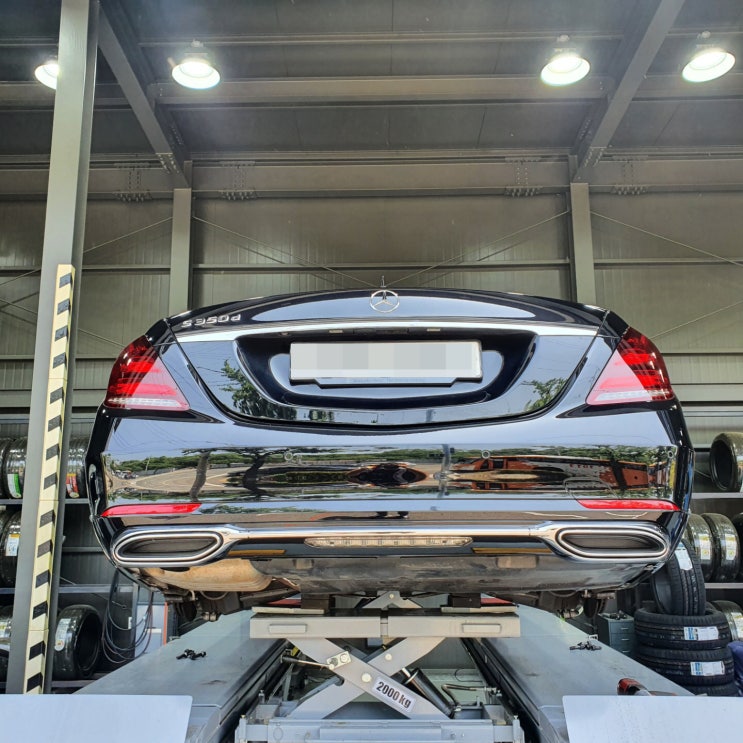 벤츠 S350d 던롭 타이어 교환 해운대 기장 일광 신도시 동부산 마린시티 엘시티 타이어 싼곳 전문점 타이어1983동부산점