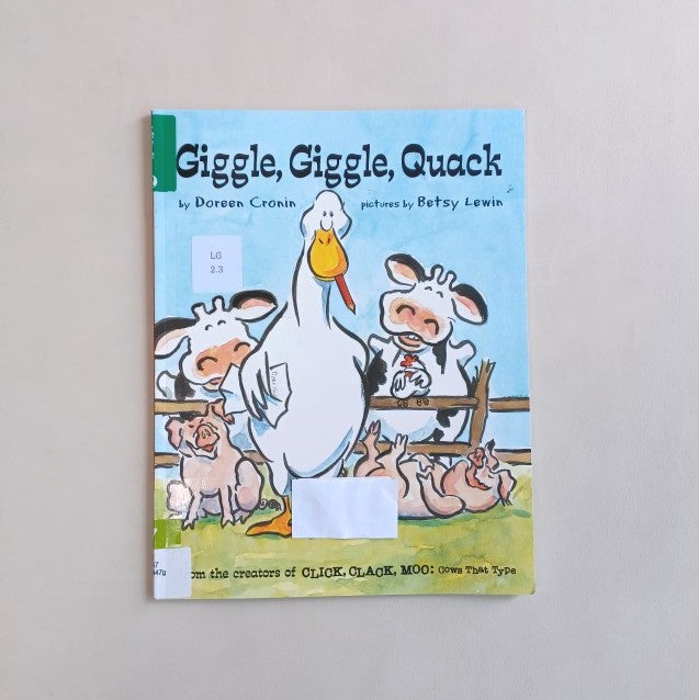 Giggle Giggle Quack 타자치는 소를 쓴 doreen cronin 작가를 아이들이 기억해요 : 네이버 블로그