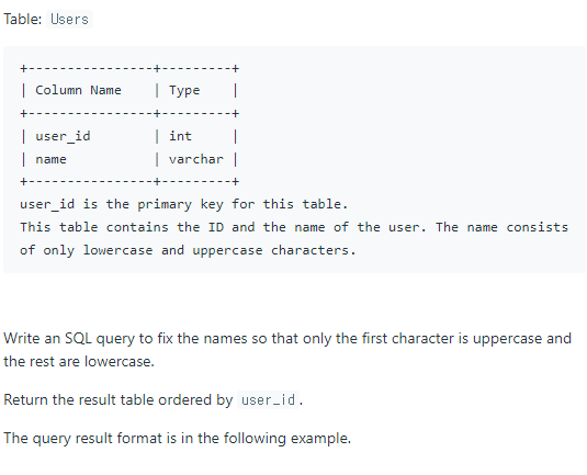 SQL 문제 11 - Fix Names in a Table LeetCode 1667 : 네이버 블로그