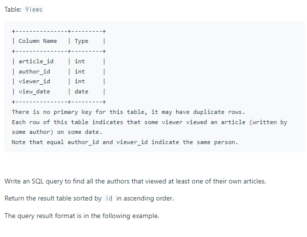 SQL 문제 19 - Article Views I LeetCode 1148 : 네이버 블로그