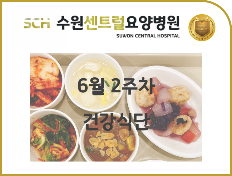 2022년 6월 2주차 식단 안내 수원 뇌졸중 재활요양병원 추천 중점 재활 재활과 요양을 동시에 코로나 격리해제 후