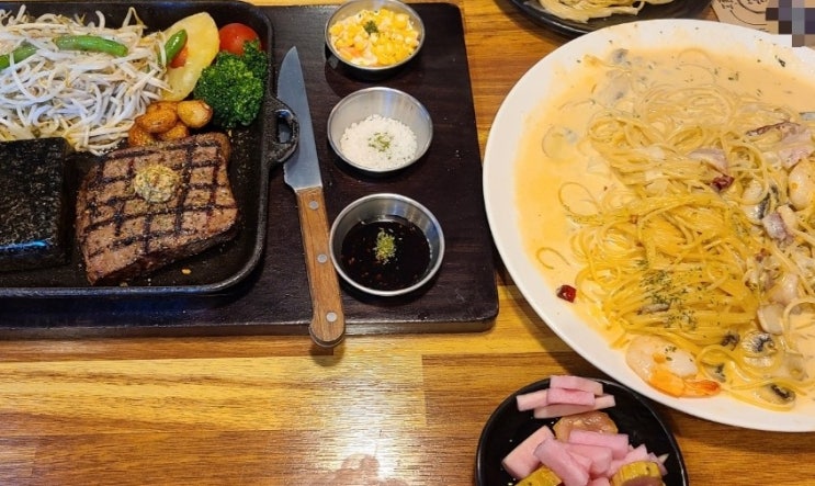 기장 동부산 롯데몰 파스타 스테이크 맛집 아기동반 가능한 오말리 패밀리레스토랑 네이버 블로그