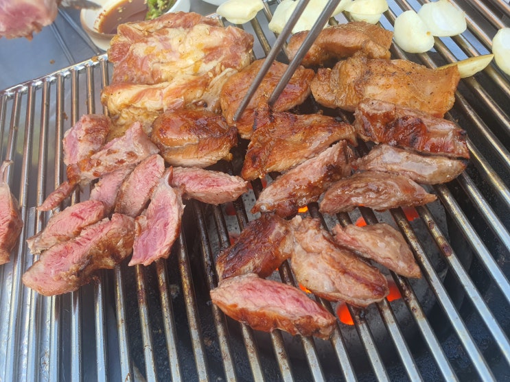 파주 맛집 파주 광탄면 신산리에 있는 꿀꿀이 연탄갈비 생갈매기살 구이를 먹습니다 물론 돼지갈비는 기본 네이버 블로그