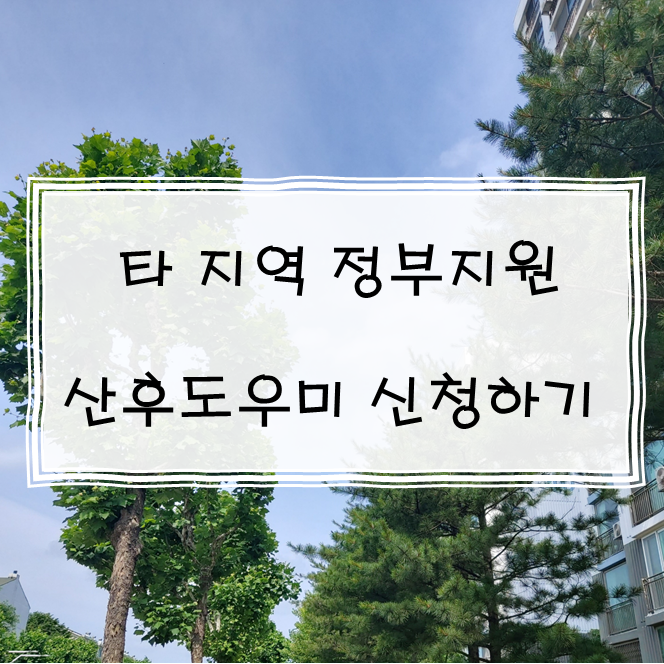 산모신생아 건강관리 서비스 사회서비스 전자바우처 타 지역 산후도우미 신청 방법 및 유의사항 네이버 블로그